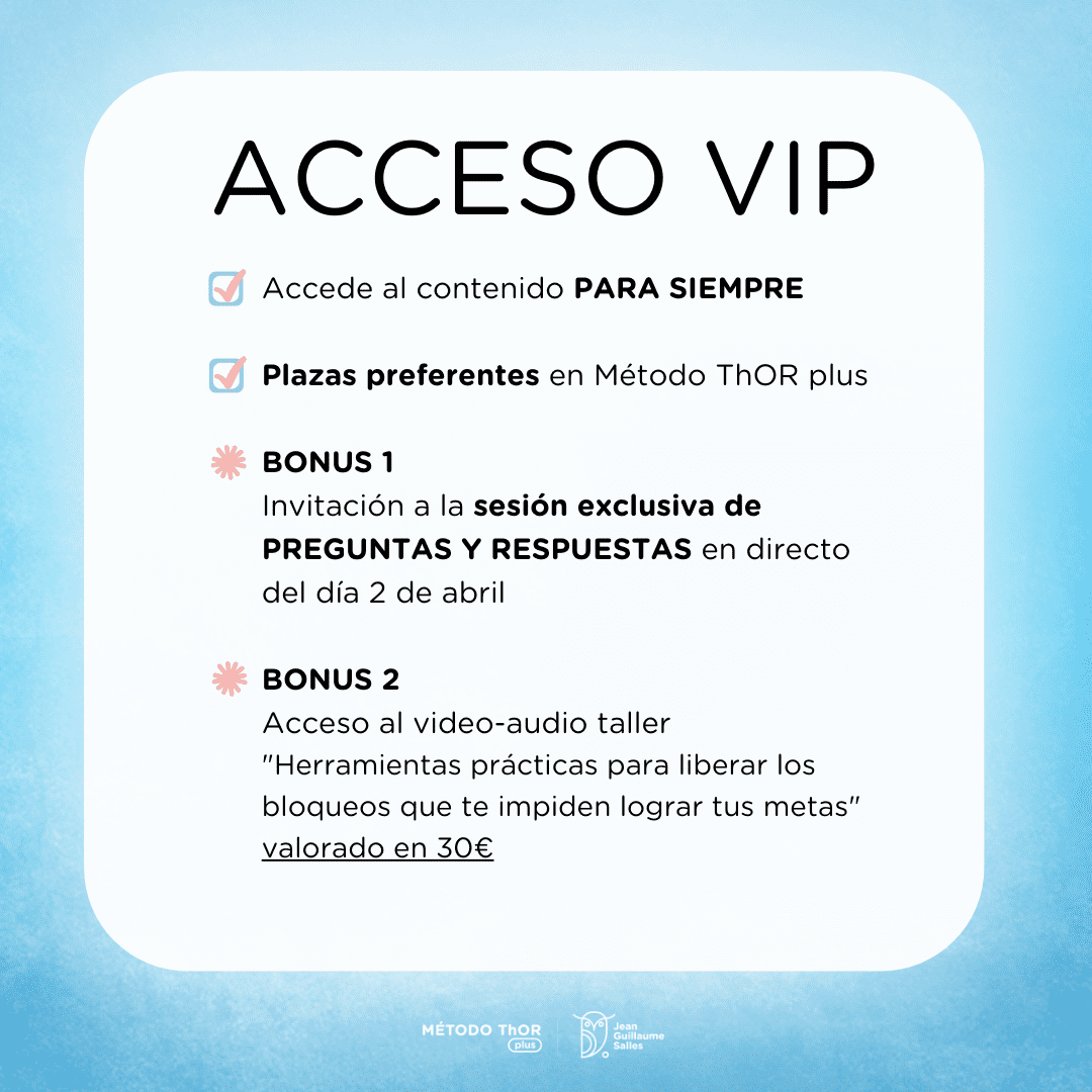 ACCESO VIP VIDEO-TRAINING + MASTERCLASS - Jean Guillaume Salles